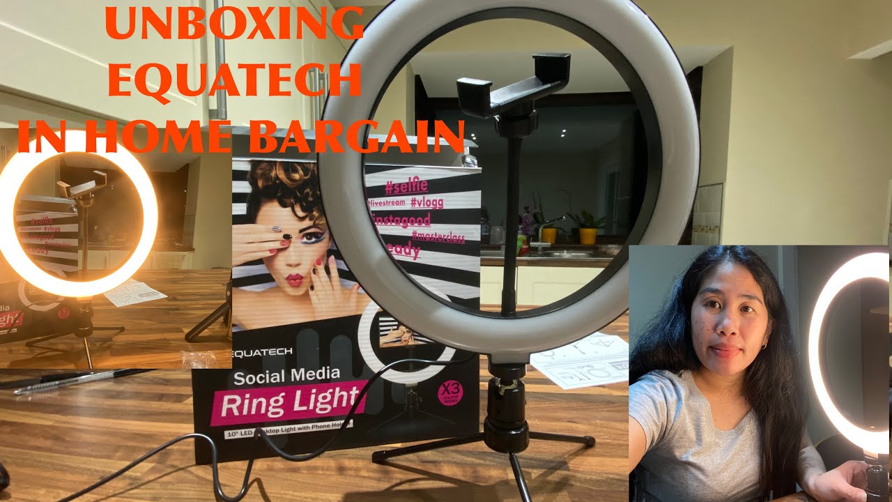 UNBOXING EQUATECH RINGLIGHT IN HOME BARGAIN - YouTube