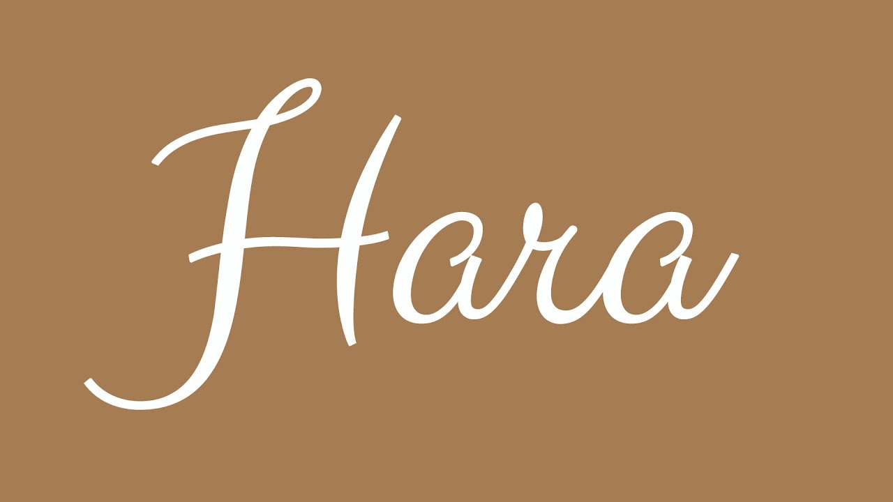 Learn how to Sign the Name Hara Stylishly in Cursive Writing - YouTube