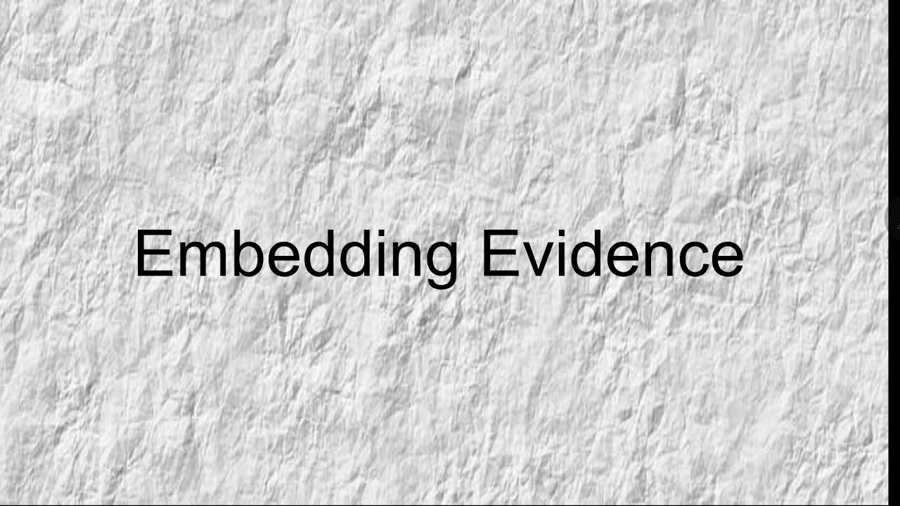 Embedding Evidence - YouTube