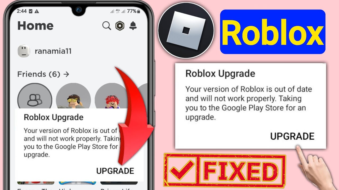 How To Fix Roblox Upgrade Your Version Of Roblox Is Out Of Date And ...