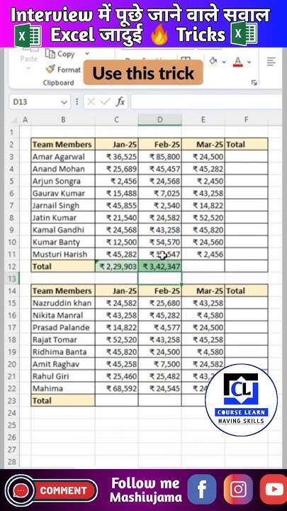 Automatic Sum in Excel 🔥😍 #shorts #excel #exceltricks - YouTube