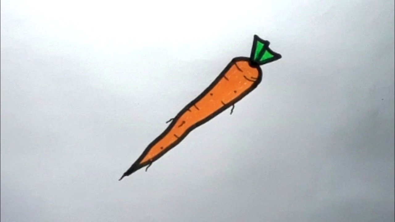 Carrot Drawing | gajor ankha @pmhkidsdrawing - YouTube