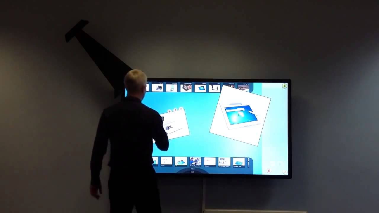 72" Touch Screen - Demo by Box Technologies - Touchless Touch - YouTube