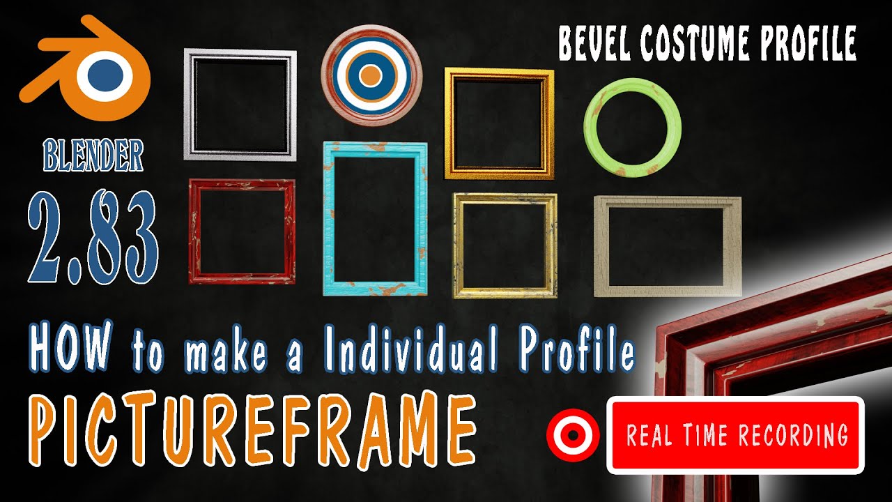 Blender 2.83 - How to make a Pictureframe - with a Costumize Profile ...