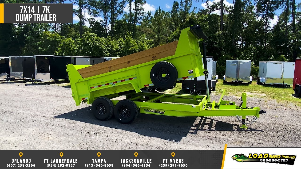 7x14 AMP TRAILERS DUMP Trailer offered by Load Runner Trailers - YouTube