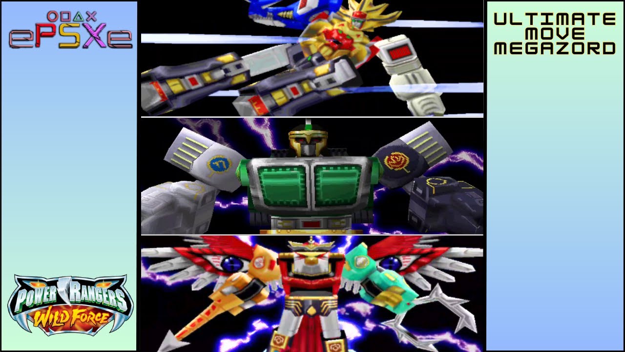 Hyakujuu Sentai Gaoranger (Japan) ePSXe - All Ultimate Move Megazord - YouTube