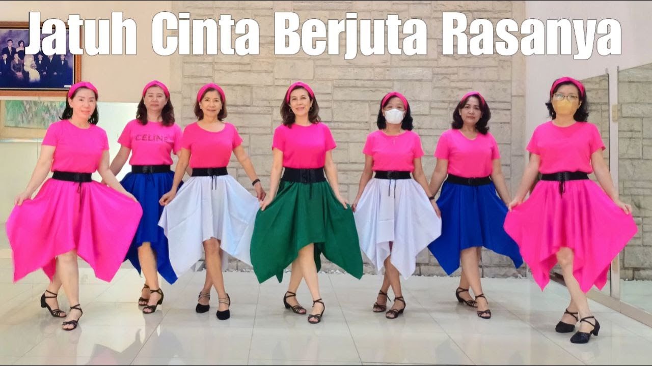 Jatuh Cinta Berjuta Rasanya Line Dance (demo & count) - YouTube