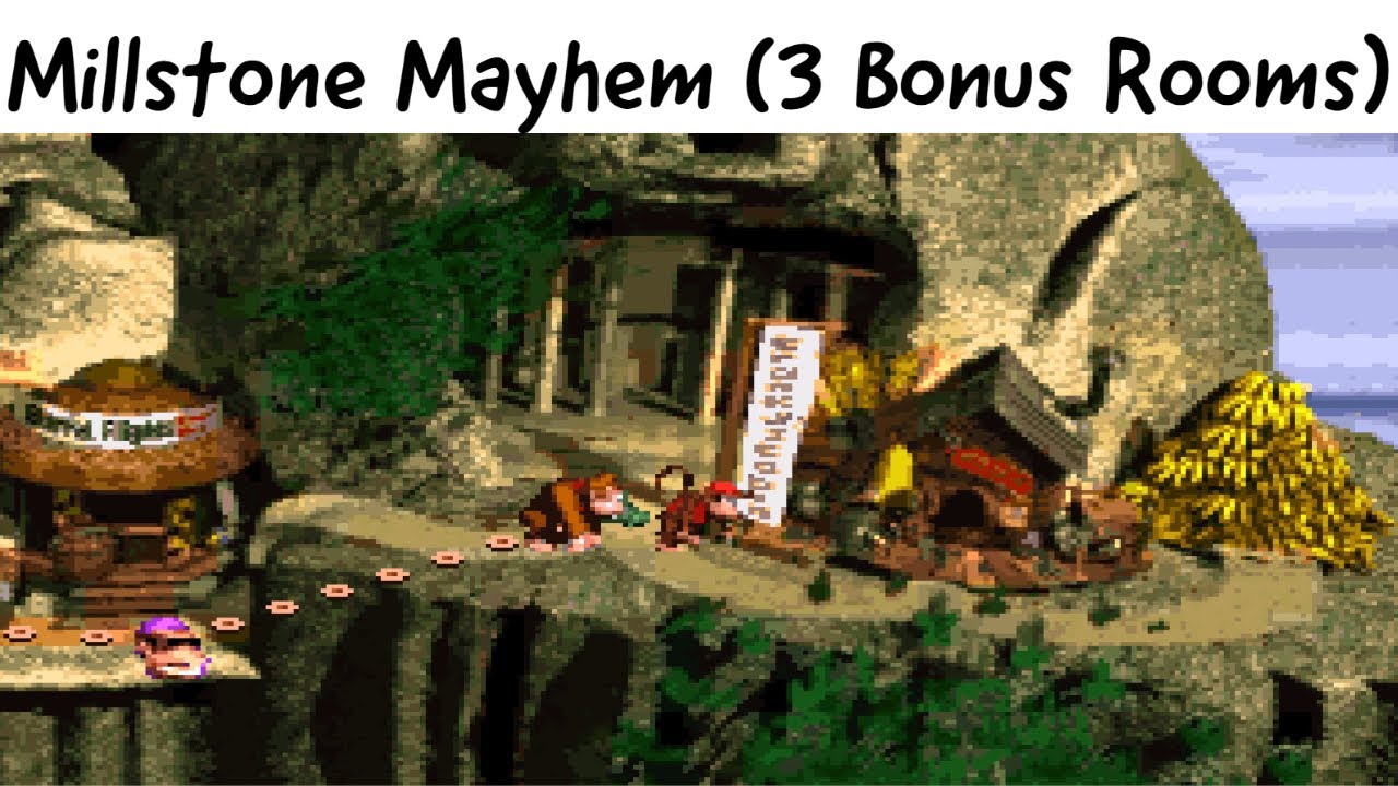 DKC - Millstone Mayhem (3 Bonus Rooms) - YouTube