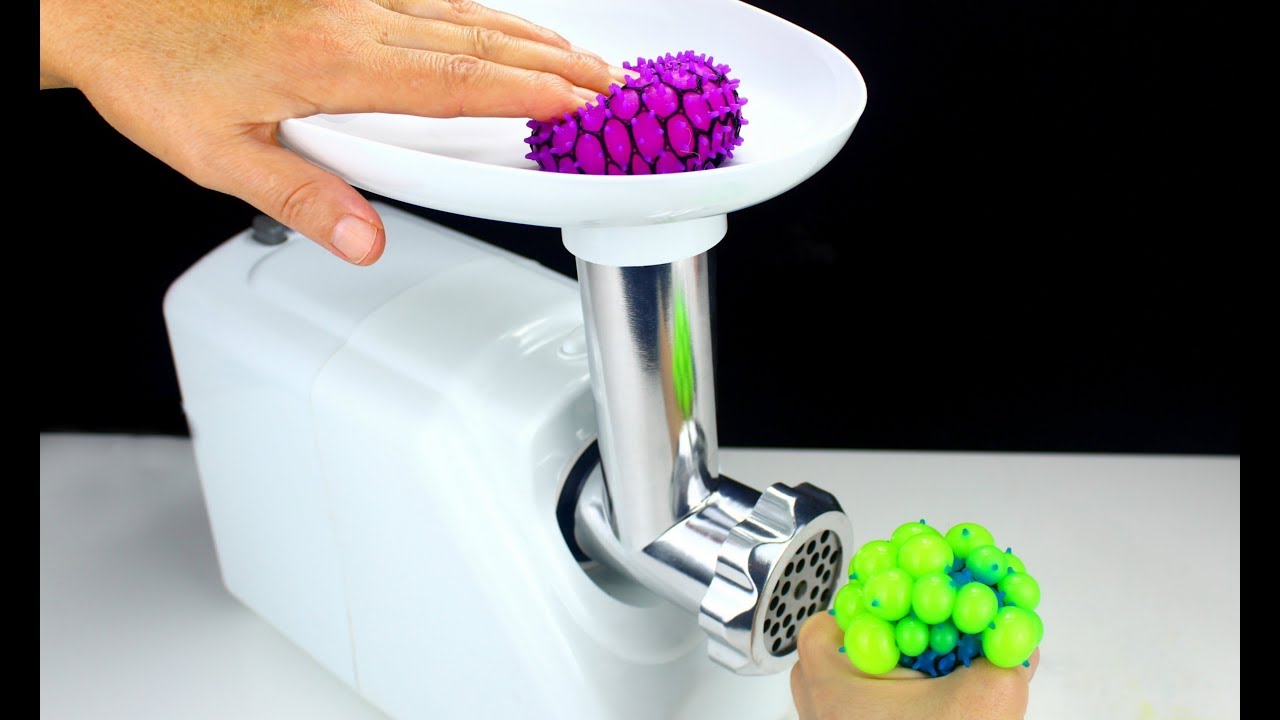 Crushing Crunchy & Soft Things by MEAT GRINDER!-Slime Stress Ball ...