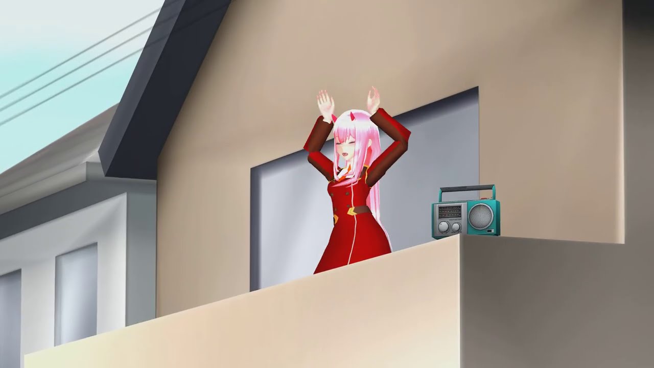 MMD Darling in the FranXX - Zero Two Blasting Caramelldansen Outside ...