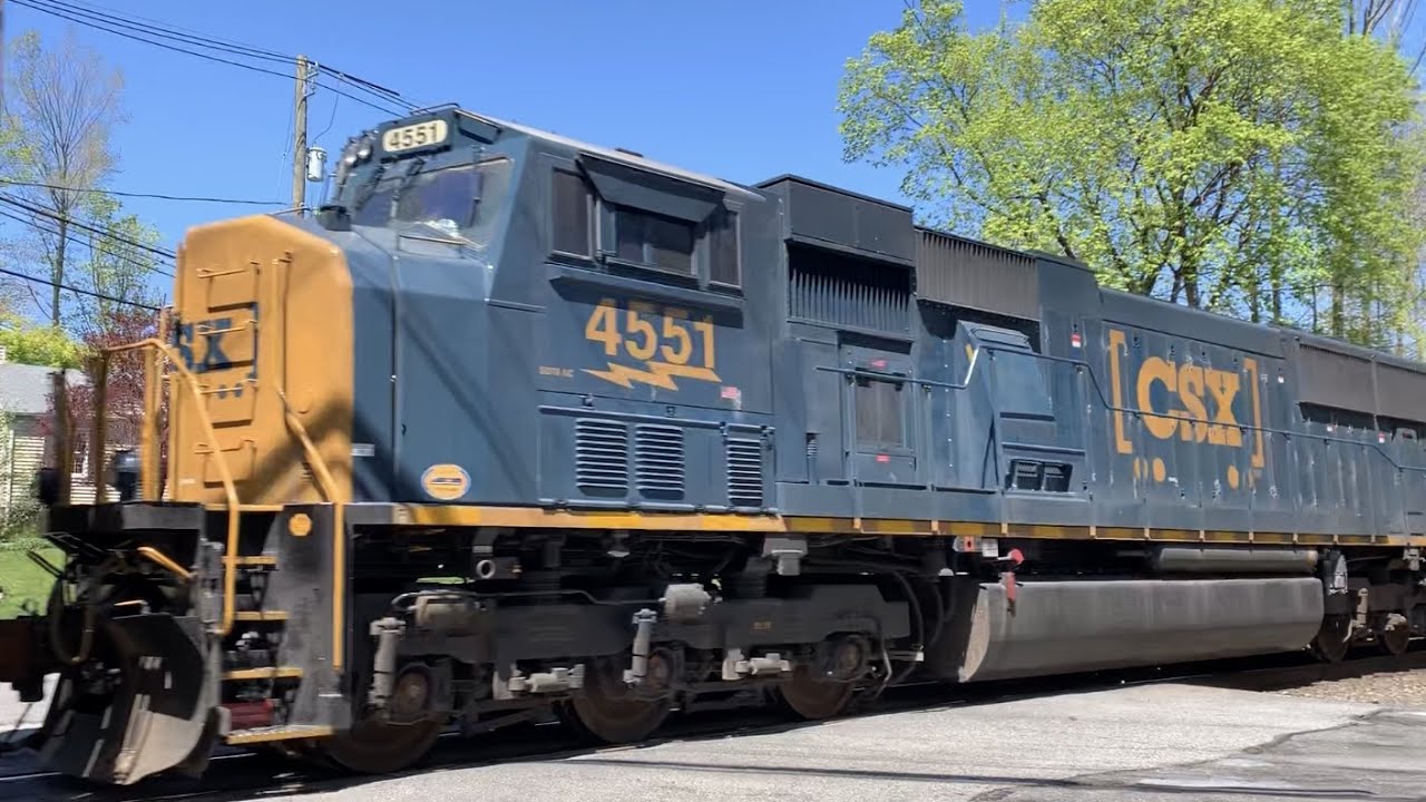 CSX #4551 B&O Heritage Unit (SD70mac) and Drone Views - YouTube