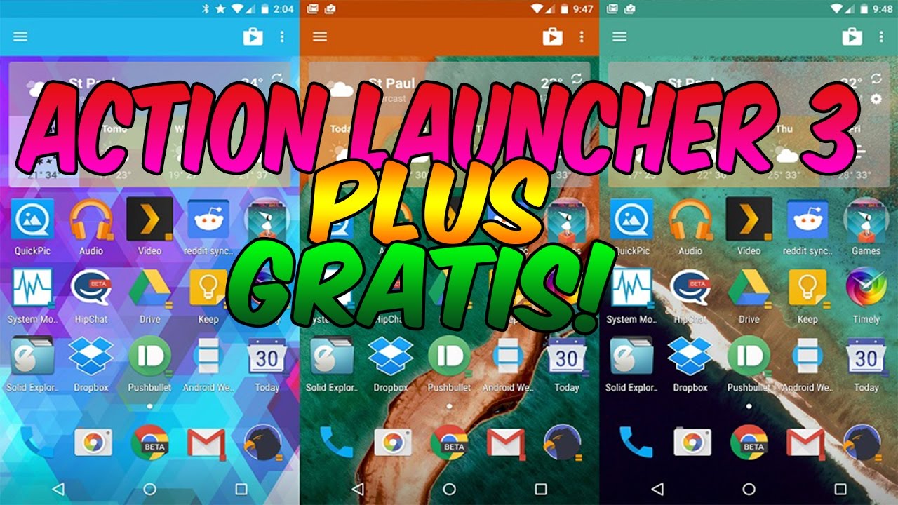 El MEJOR LAUNCHER del MOMENTO! Action Launcher 3 PLUS GRATIS - YouTube