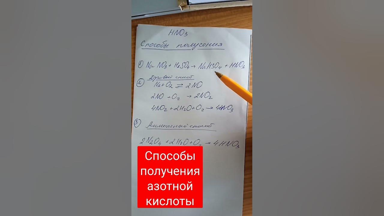 Способы получения азотной кислоты химияшкола Youtube