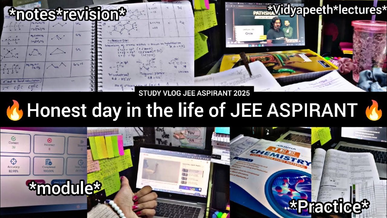 🔥JEE STUDY VLOG 🔥| A full Day in the life of JEE ASPIRANT | Preparing ...