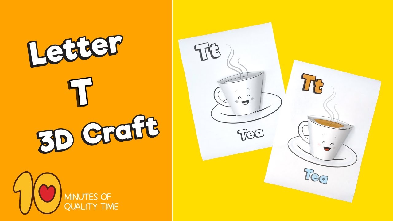 Letter T - 3D Alphabet Craft - YouTube