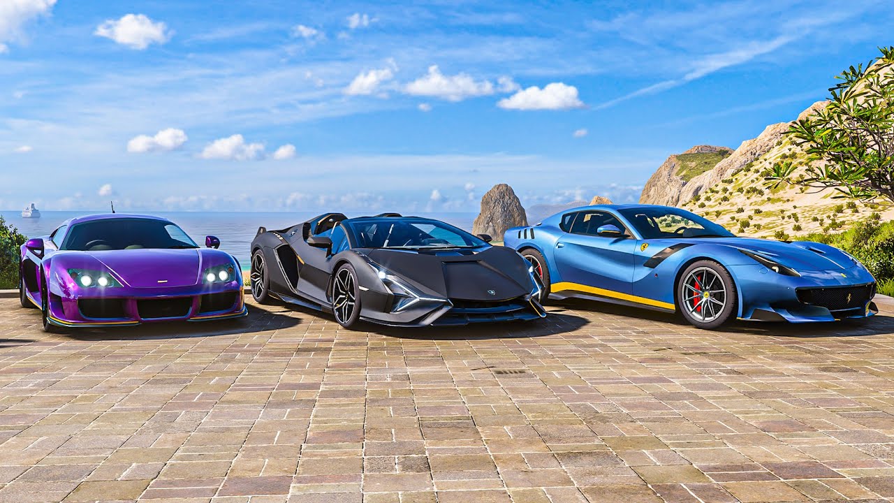 Lamborghini Sian Roadster vs Ferrari F12tdf vs Noble M600 | Forza ...