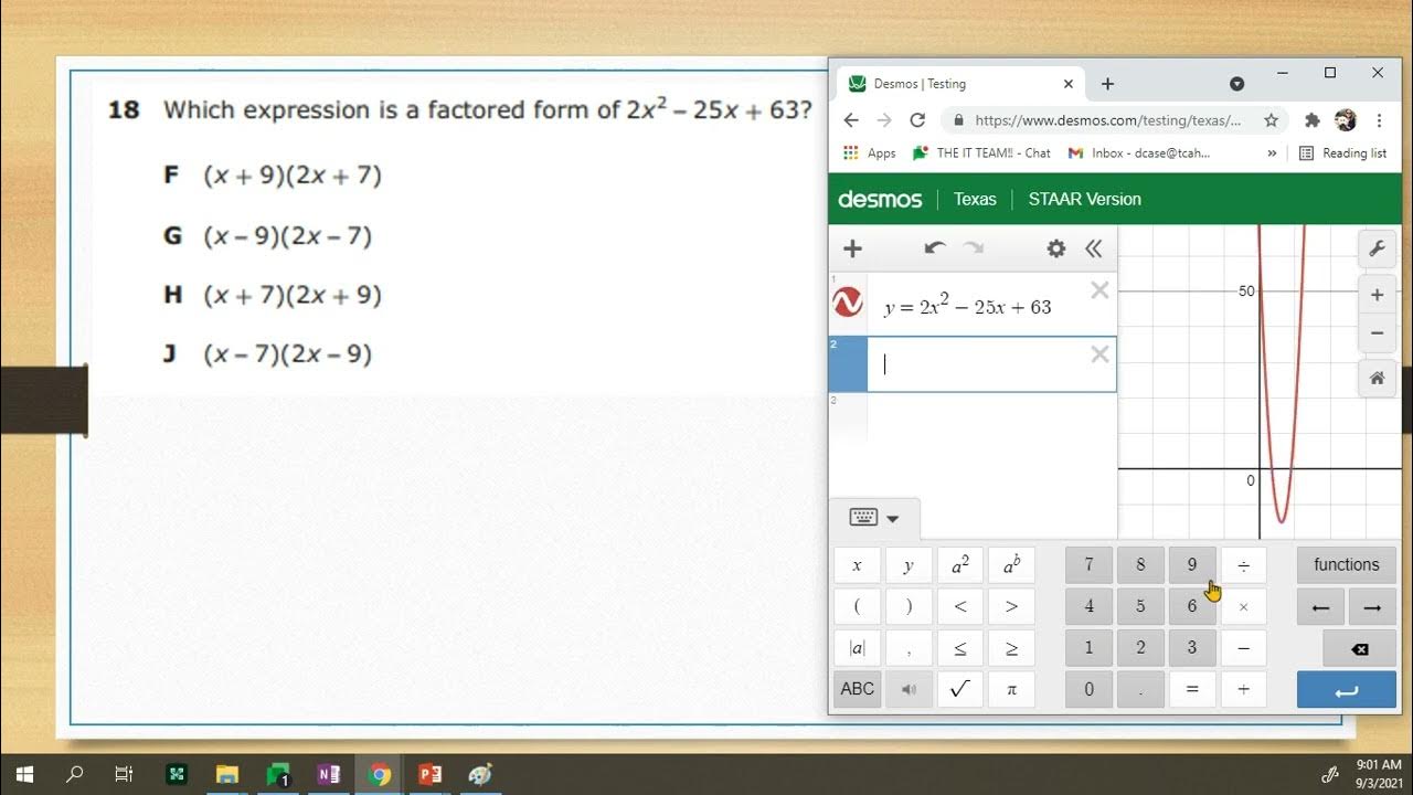 Find Equivalent Expressions with Desmos | Algebra STAAR EOC - YouTube