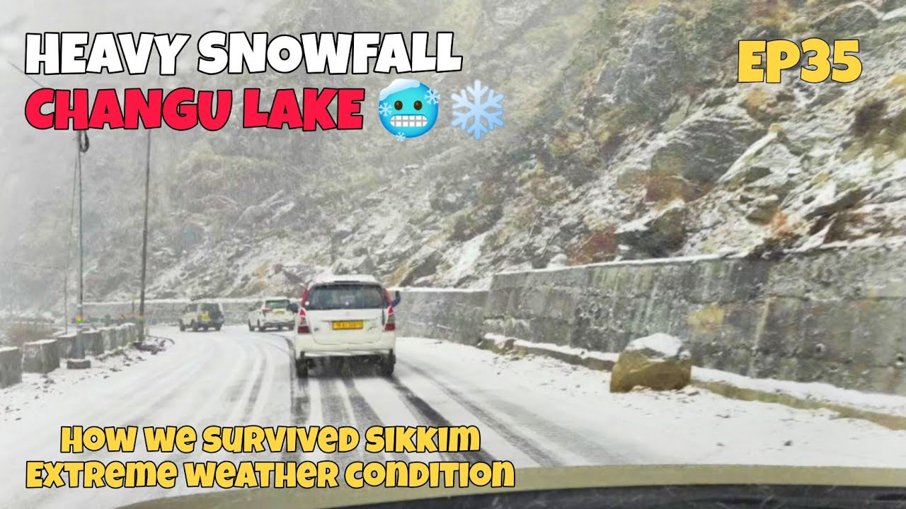 Heavy snowfall in changu lake today |Heavy snowfall in sikkim|Now ...