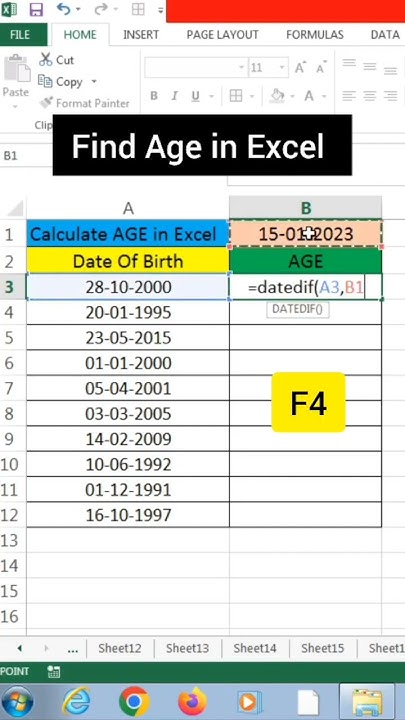 How to Calculate Age in Excel | How to Find Age in Excel | Microsoft ...