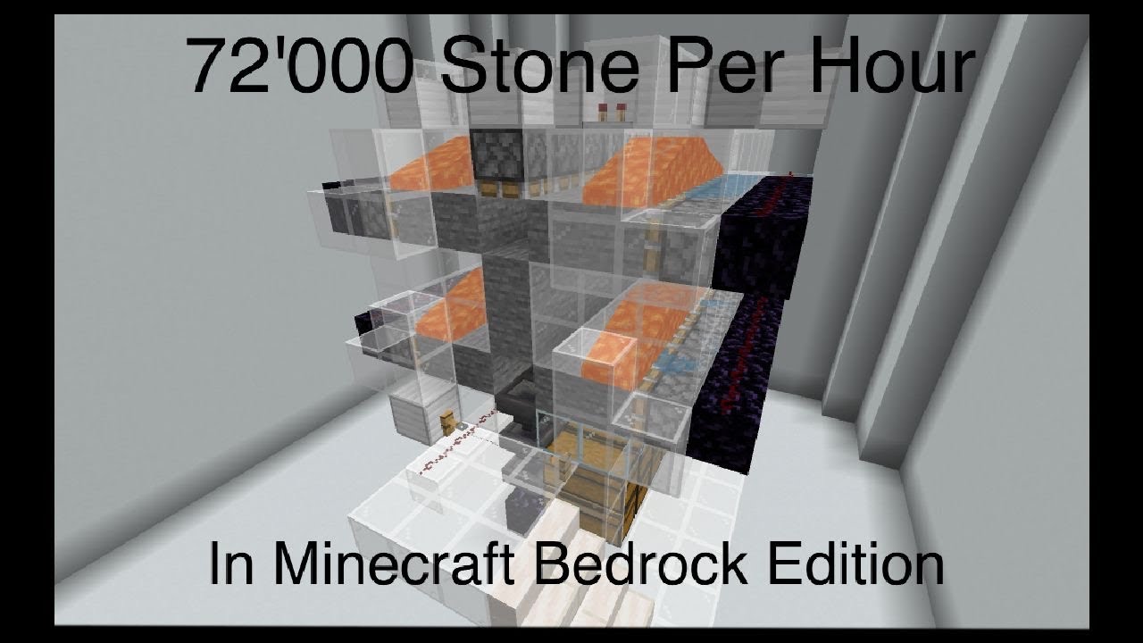 (Never Breaks) Fastest Stone generator in Minecraft Bedrock Edition ...