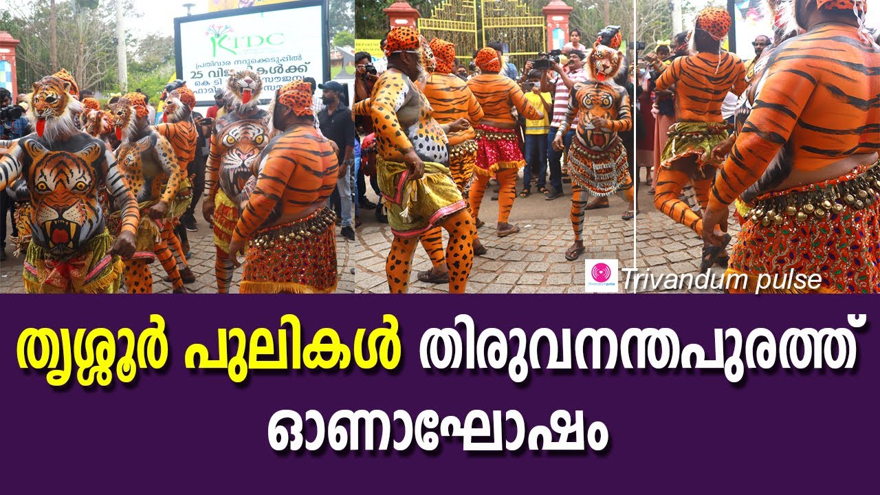 തൃശ്ശൂർ പുലികൾ തിരുവനന്തപുരത്ത്-pulikali in thiruvananthapuram onam ...
