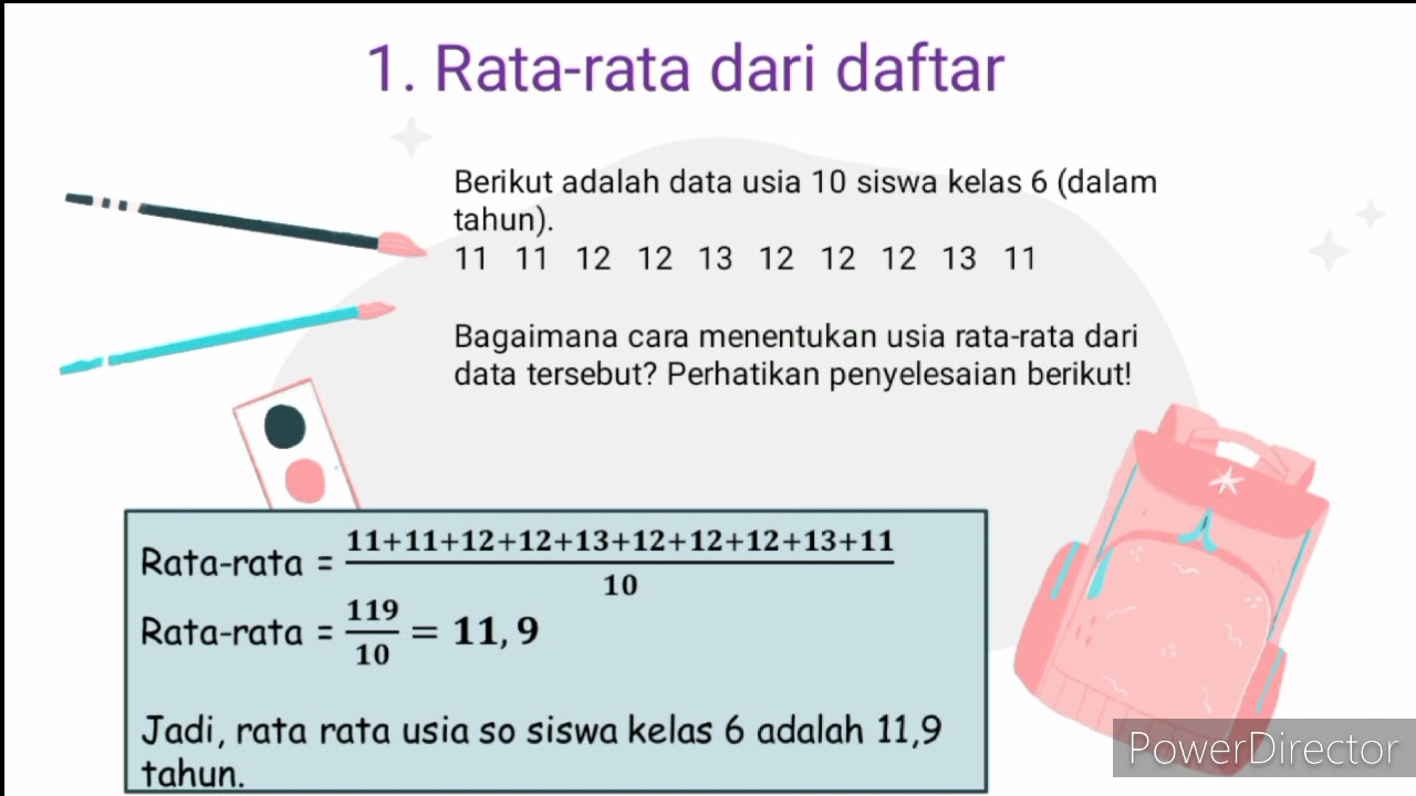 Video PJJ MTK "Mengurutkan Data dan Menentukan Nilai Rata Rata" Bab 5 ...