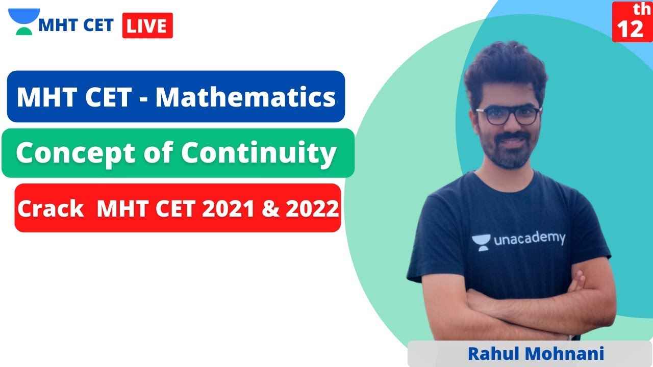 MHT CET - Mathematics | Concept of Continuity | Mathematics Important ...