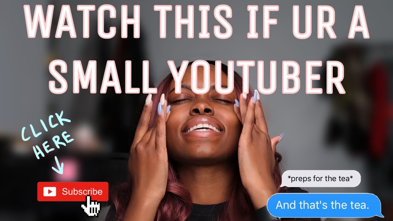 Tips + Advice For Small Youtubers/Creators (watch this if you're a ...