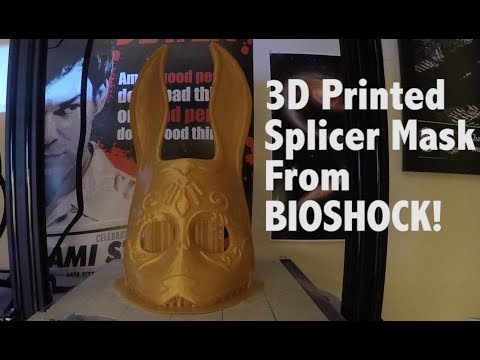 3D Printing the Splicer Bunny Mask from Bioshock - Creality CR-10 - YouTube