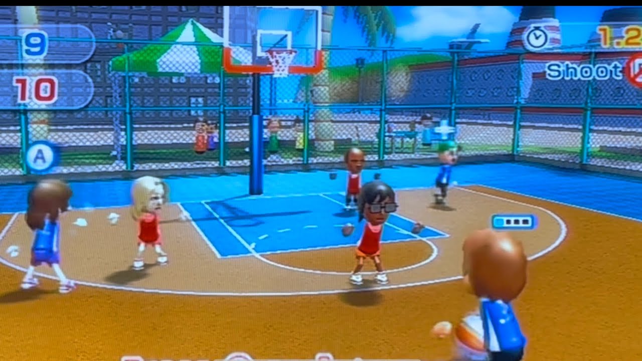 Wii sports resort basketball: part 2 possible buzzer beater?? - YouTube
