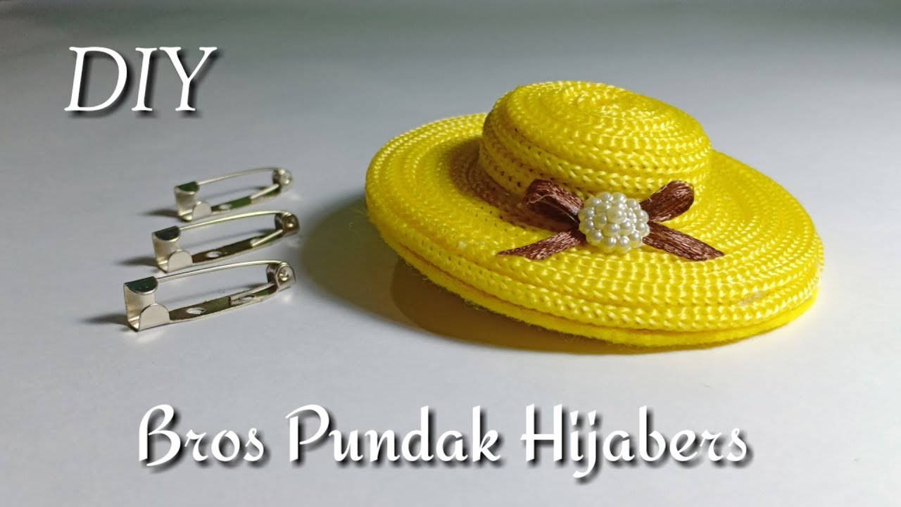 Cara Membuat Bros dari Tali Kur | DIY Tutorial | Bros Topi Bundar ...