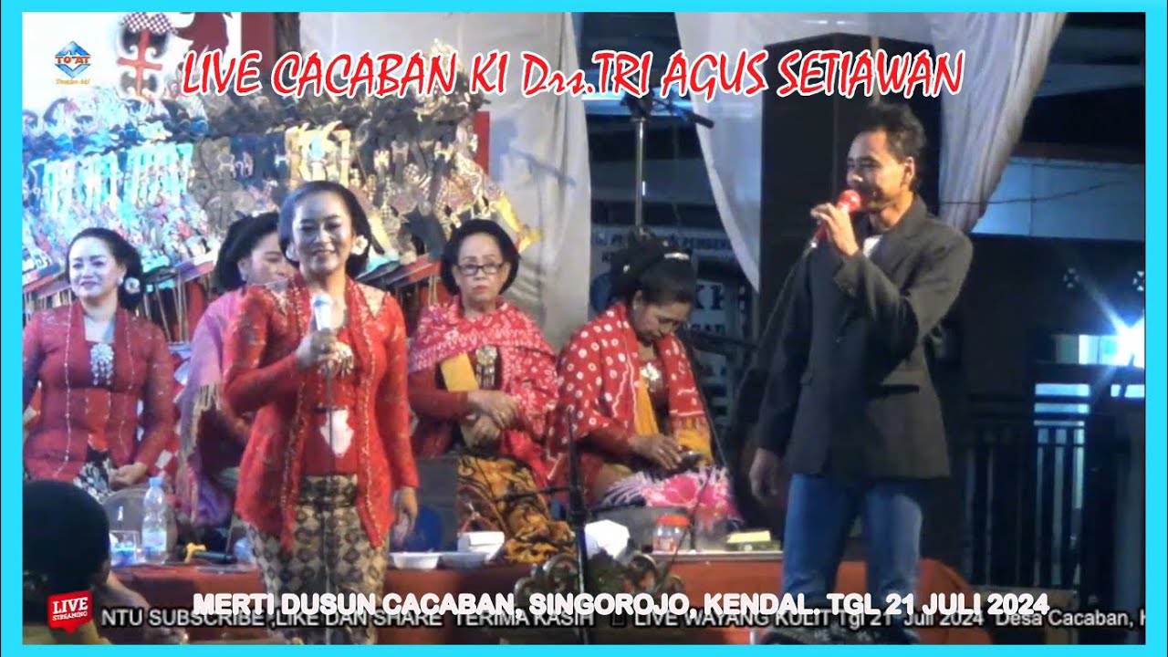 🔴📡# PENTAS SENI WAYANG KULIT dalang Ki Drs. Tri Agus Setiawan dalam Acara MERTI DESA CACABAN ...