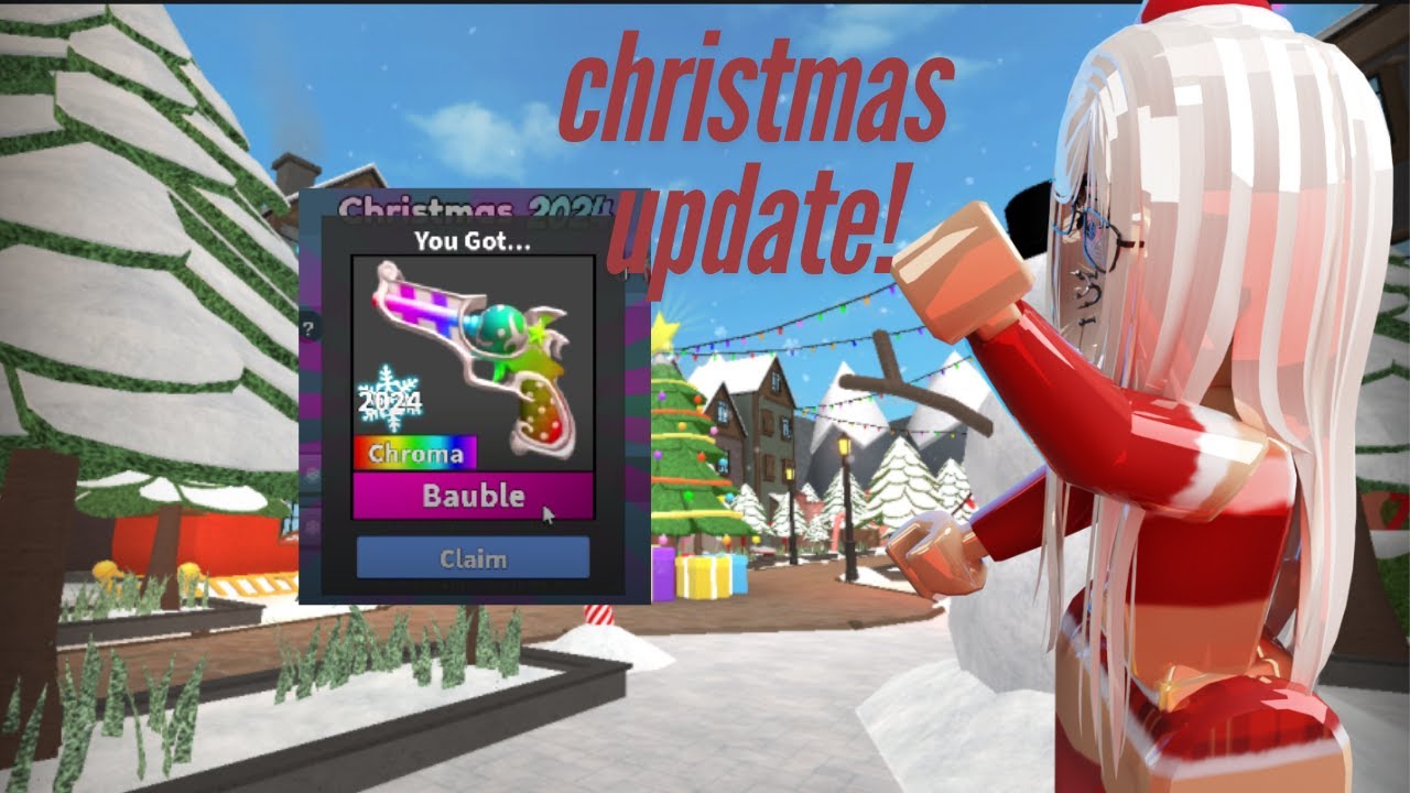 playing the mm2 christmas update -getting c bauble- - YouTube