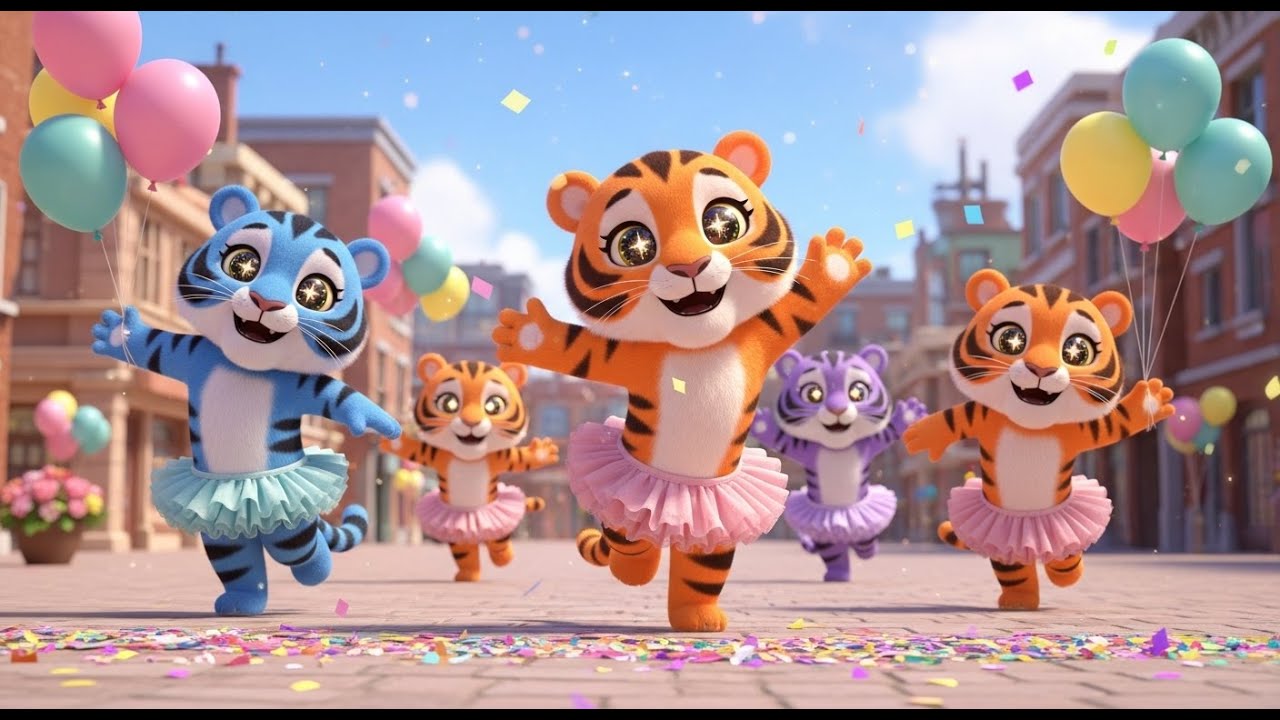 Counting Tigers in Tutu Town | Nursery Rhyme Song for Kids - YouTube