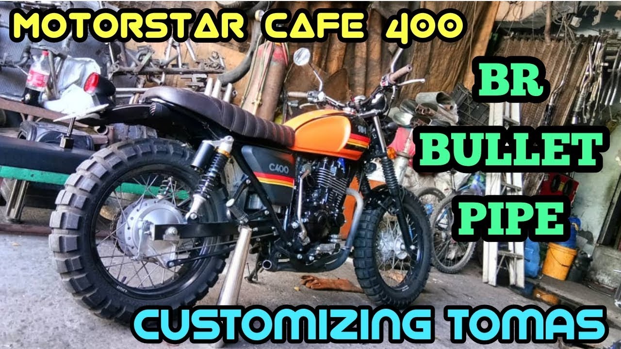 BR BULLET PIPE | MOTORSTAR CAFE 400 - YouTube