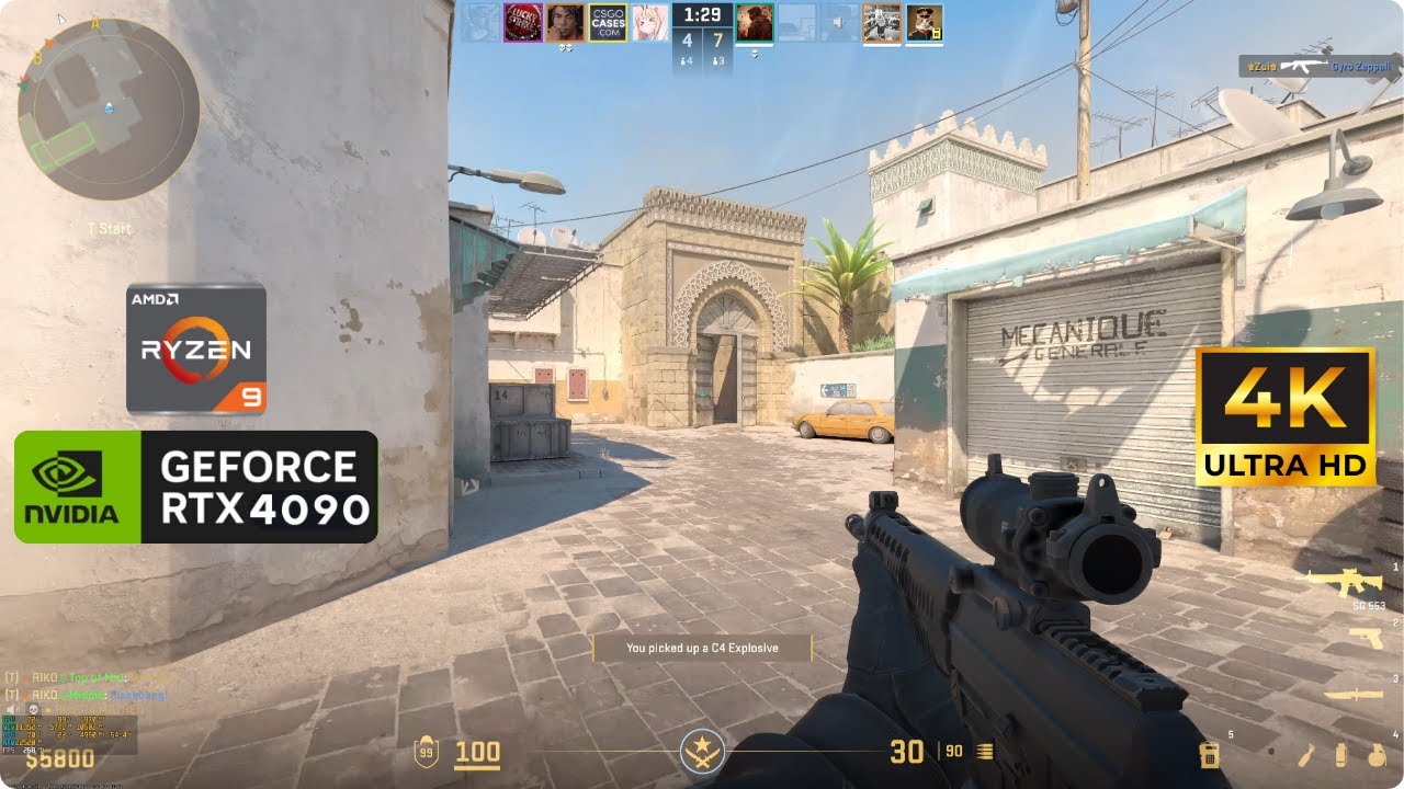 Counter-Strike 2 Dust II | RTX 4090 Ryzen 9 | 4K Ultra Graphics ...