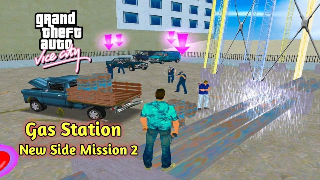 GTA Vice City| Gas Station New Side Mission 2(Getting Water From Tower ...