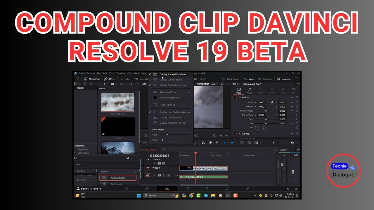 How to Compound Clip in Davinci Resolve 19 Beta - YouTube