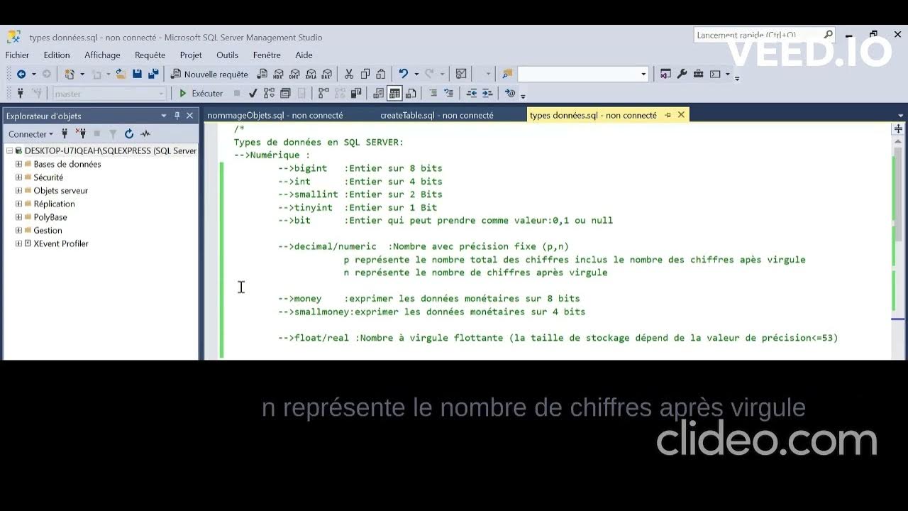 Créer une table avec SQL sous SQL SERVER partie 1 (4) - YouTube