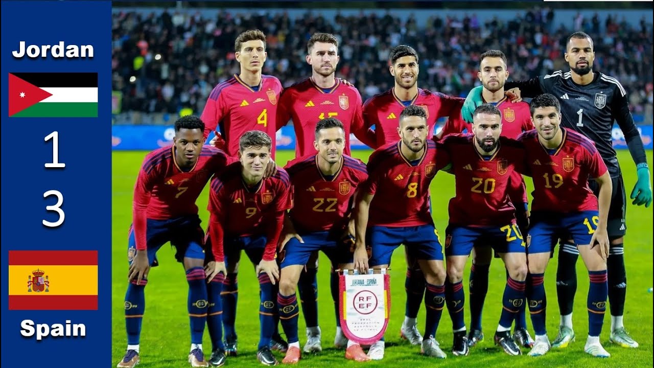 Jordan 1:3 Spain | All goals | Friendly game before World Cup 2022 ...