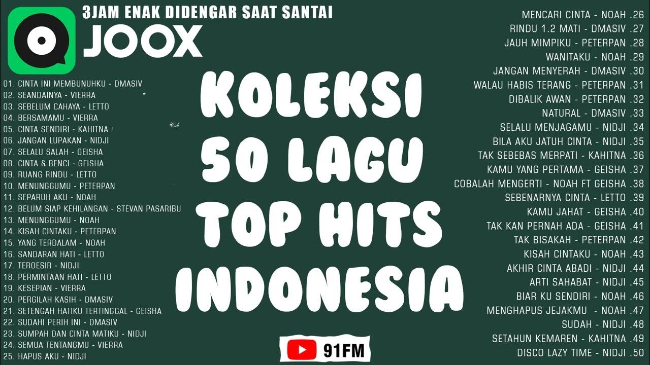 [JOOX] Top 50 Lagu Pop Hits Indonesia 2000an - YouTube
