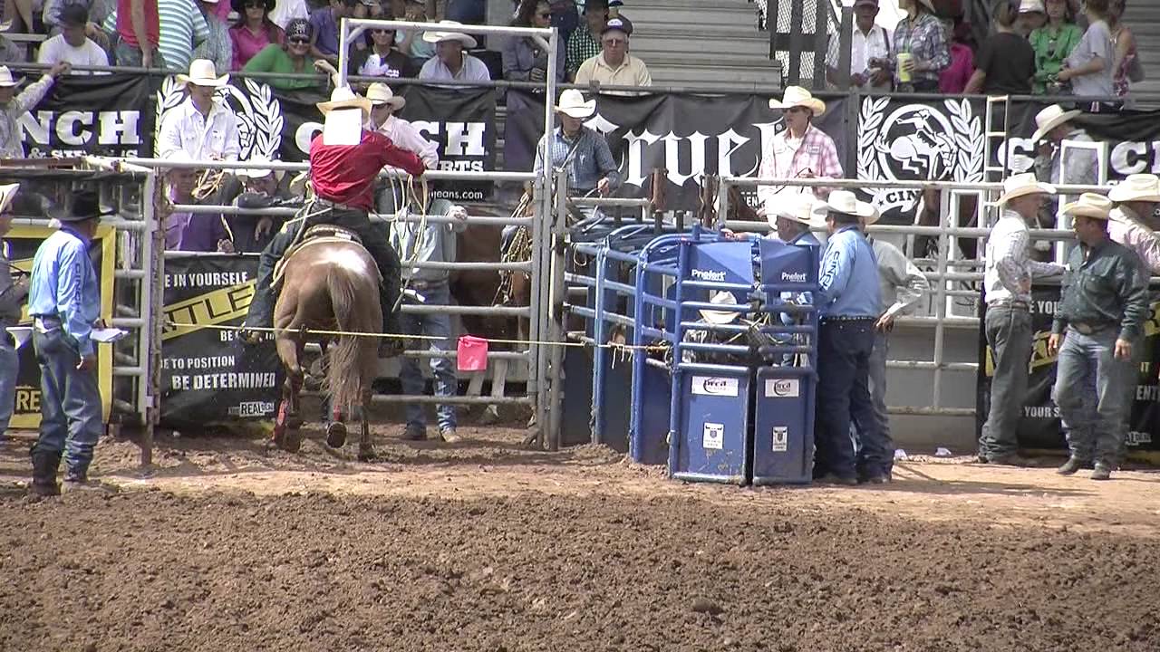 2011 IFYR Shawnee: Lane Chipley Calf Roping 2nd Go - YouTube