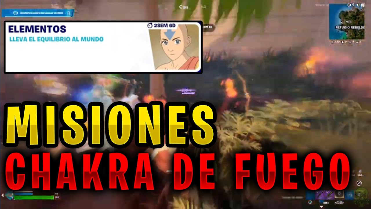 COMO COMPLETAR TODAS LAS MISIONES CHAKRA DE FUEGO EN FORTNITE! GUÍA ...