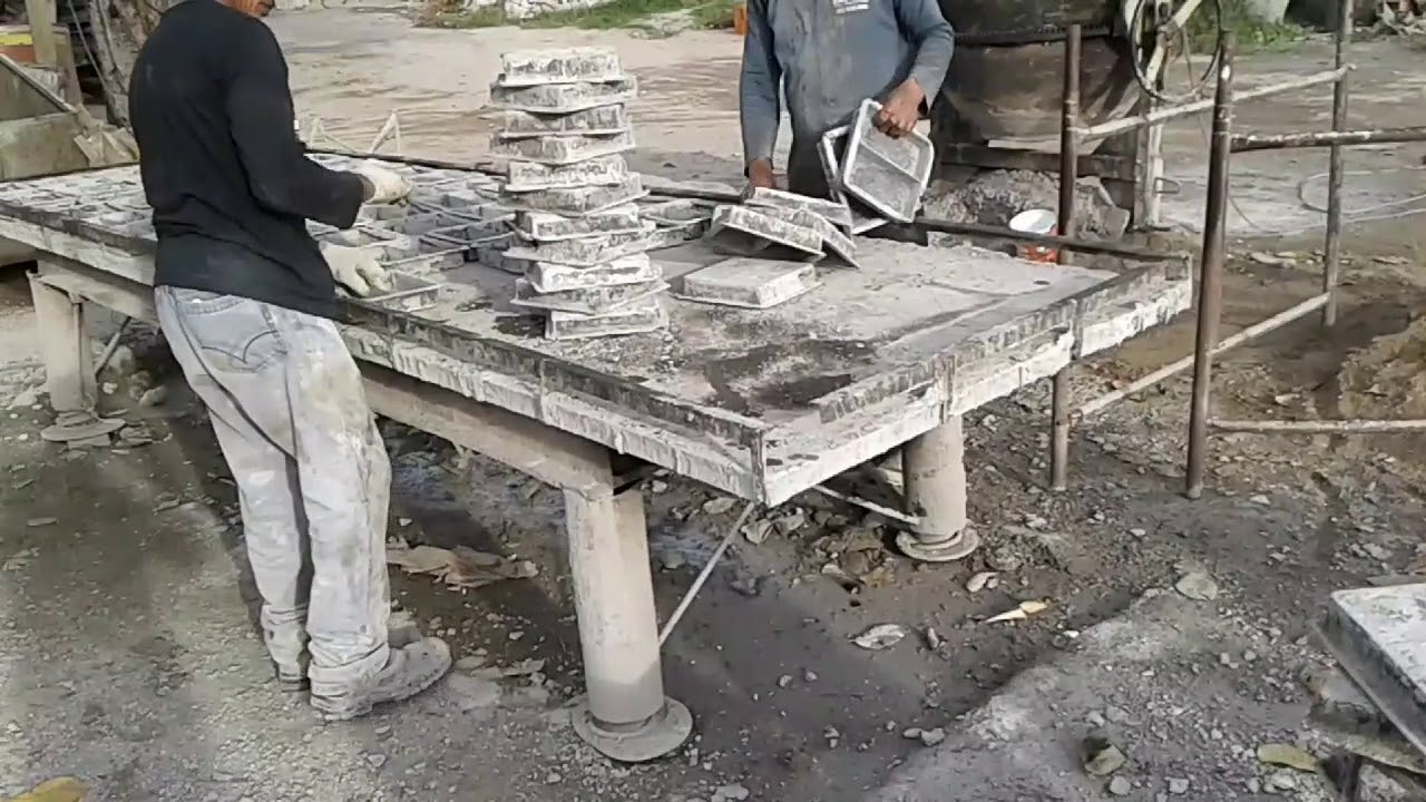 Como fabricar pisos premoldados - YouTube