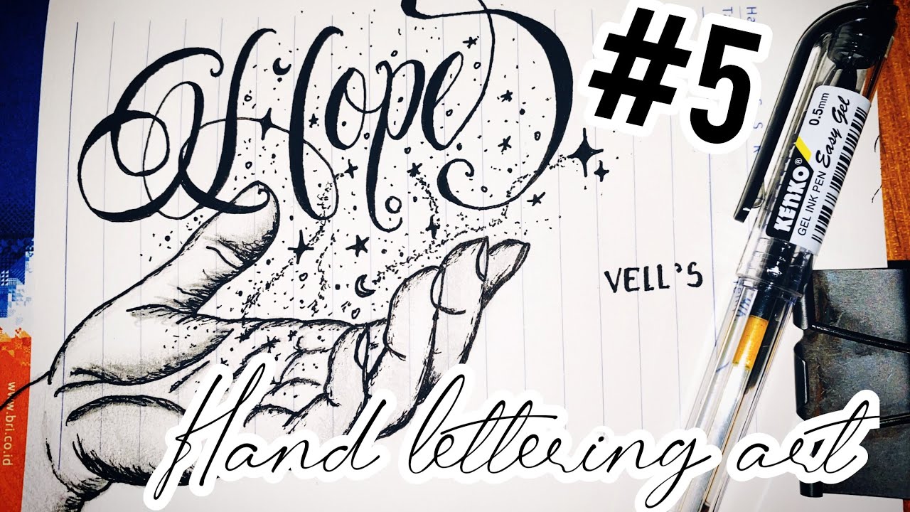 HAND LETTERING ART | #5 | "Hope" - YouTube