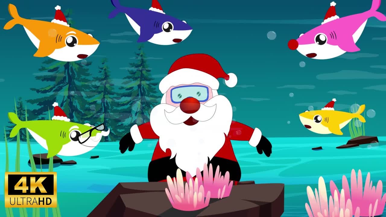 Christmas Sharks | Christmas Kids Song | Baby Shark Song For Kids ...