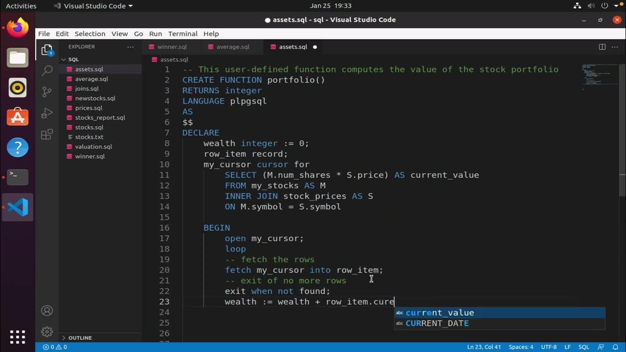 Using cursors in PostgreSQL - YouTube