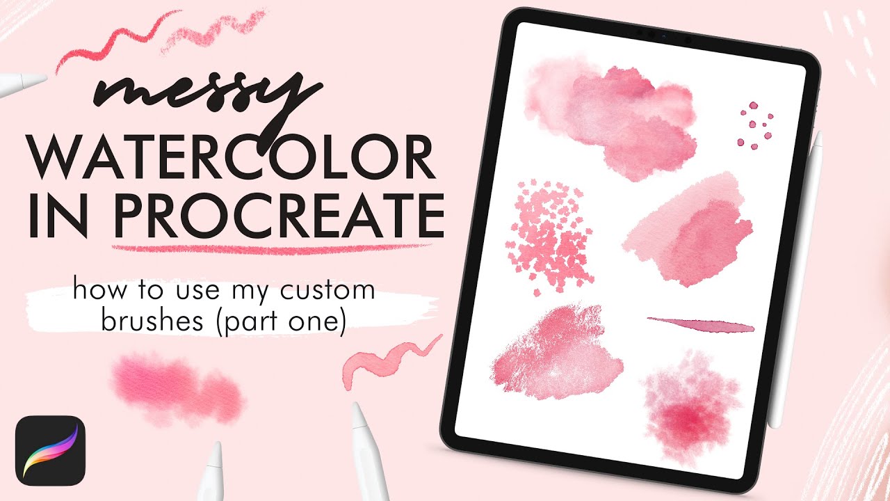 Messy Watercolor Brushes for Procreate (full demo and walkthrough on my ...