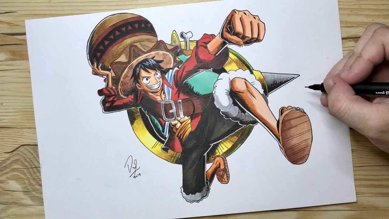 Speed Drawing - Monkey D Luffy ( One Piece Stampede ) - YouTube