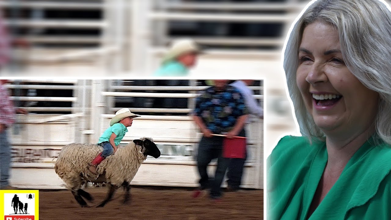 BRITS React to Mutton Bustin' - Saint's Roost Ranch Rodeo - YouTube